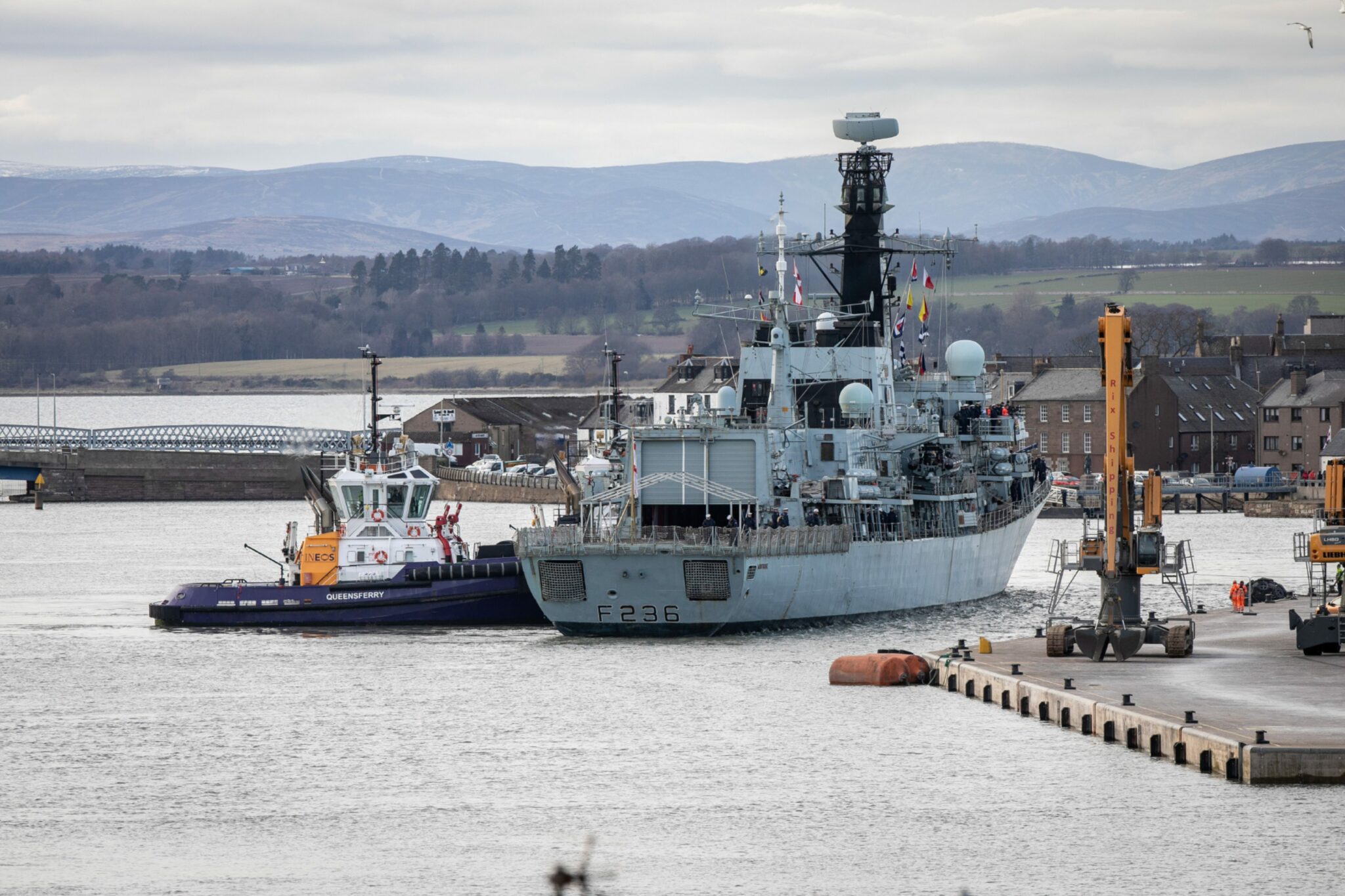 Pictures: HMS Montrose arrives in Angus town for final visit