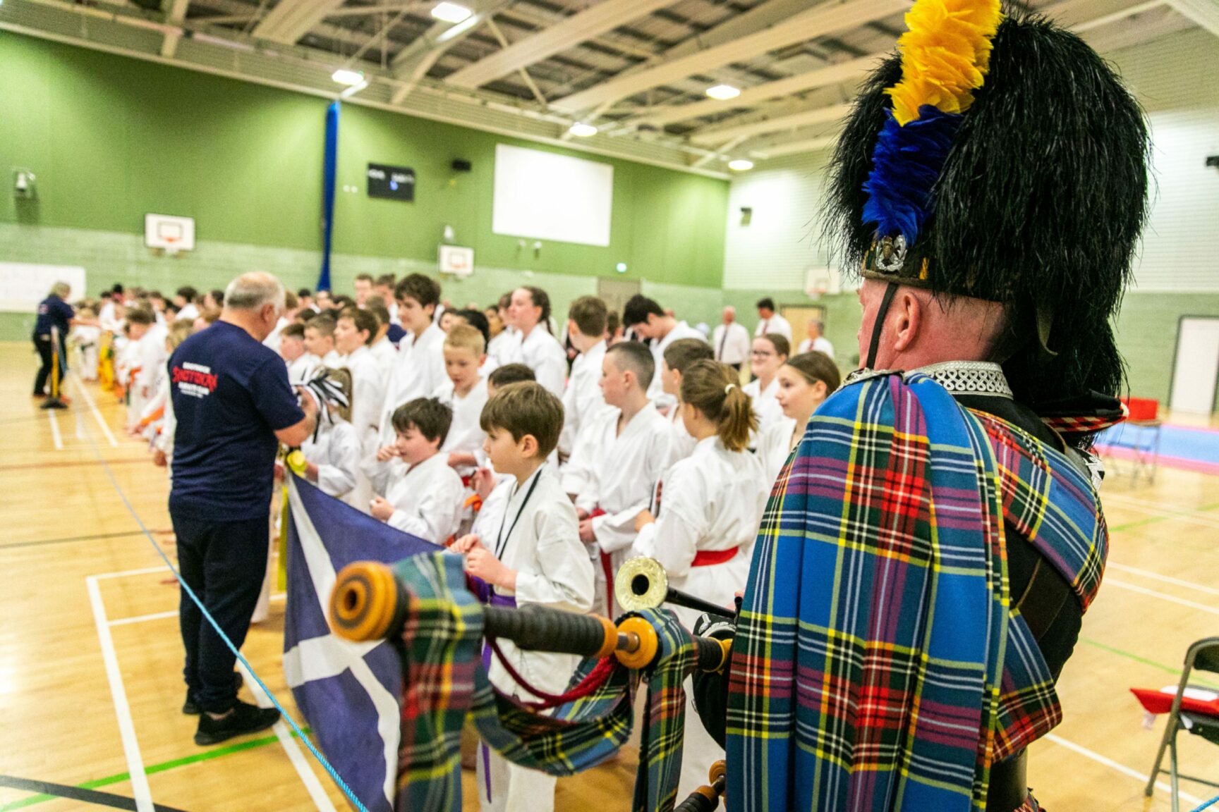 Black belt bagpiper Sandy leads the way for karate kids in major Forfar ...