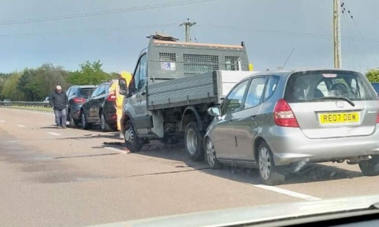 A92 eastbound near Lochgelly reopens after five-vehicle crash