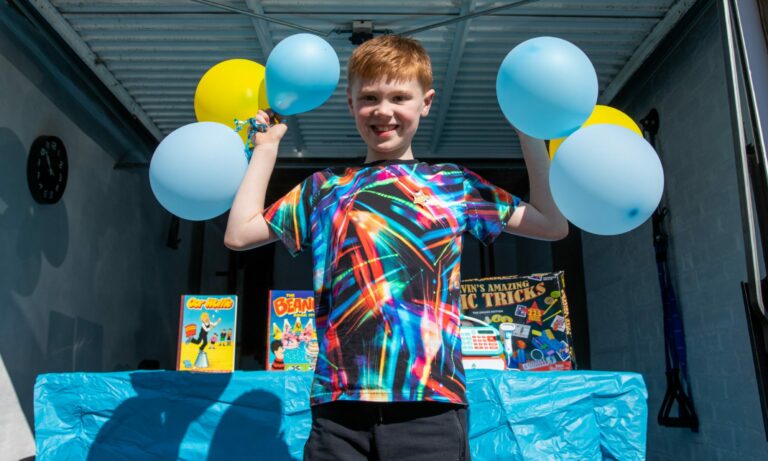 Gold Star award for Ukraine fundraiser Elliot Hill, 8, from Dundee