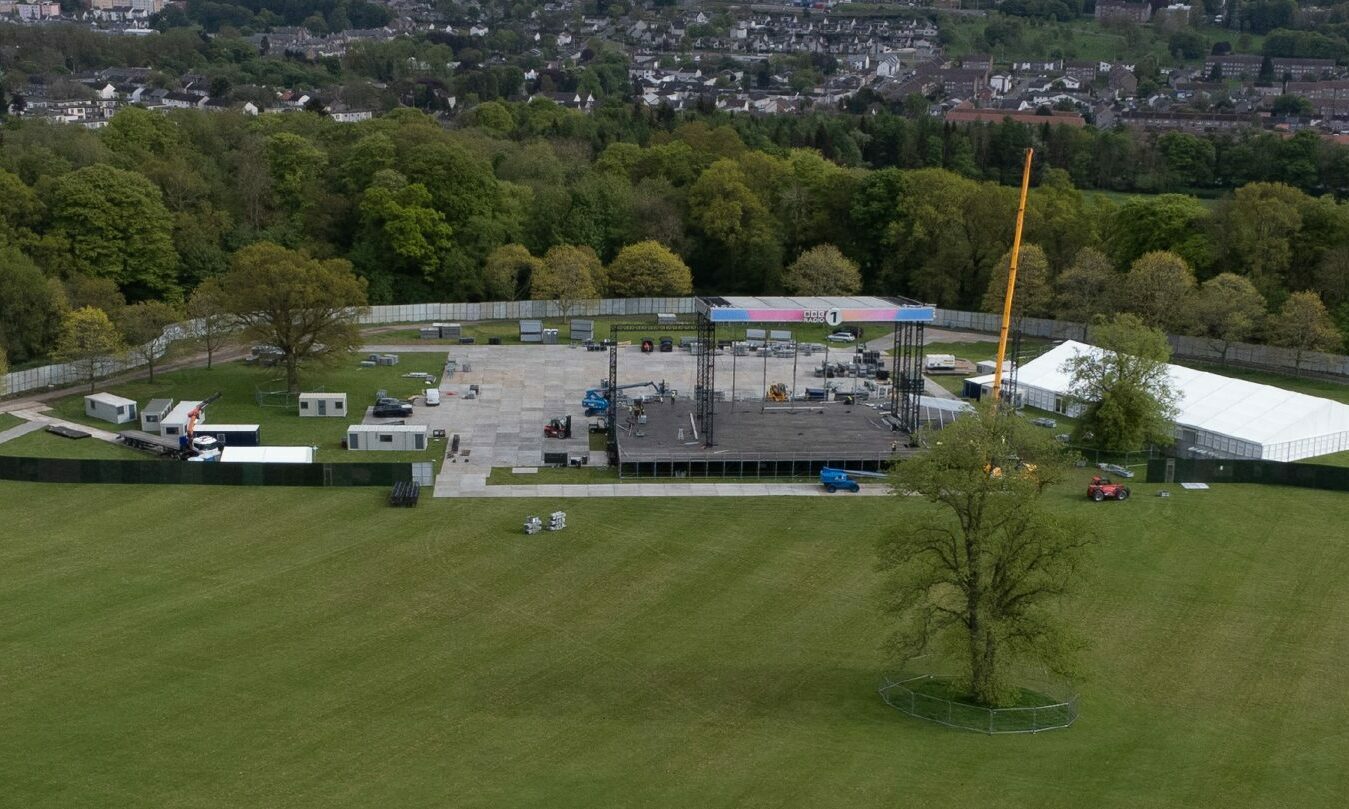 Radio 1 Big Weekend: Exclusive drone footage of Dundee site
