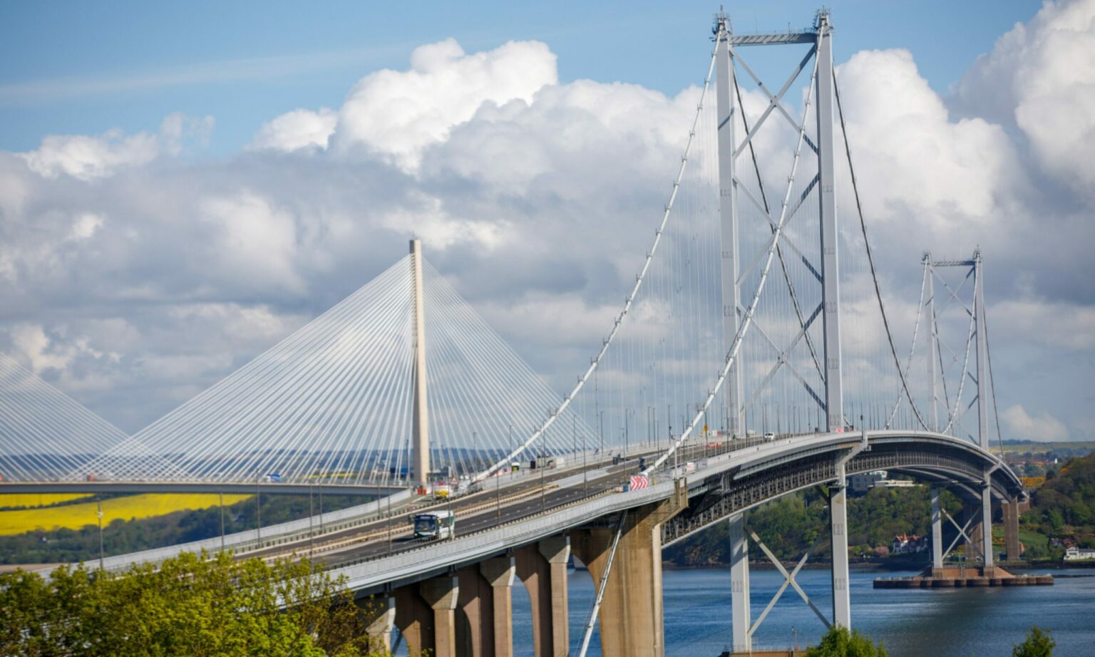 Forth Road Bridge closed in both directions due to gusty winds - The ...