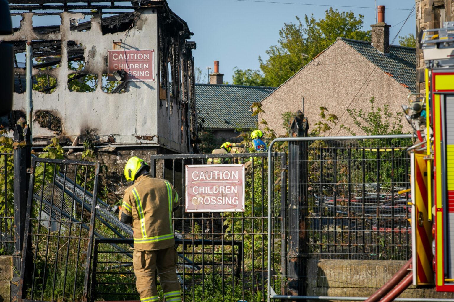 Fire crews tackle blaze at disused Kirkcaldy school