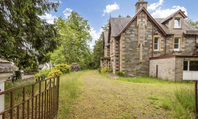 Turreted Aberfeldy house on banks of Tay on sale for just £300k