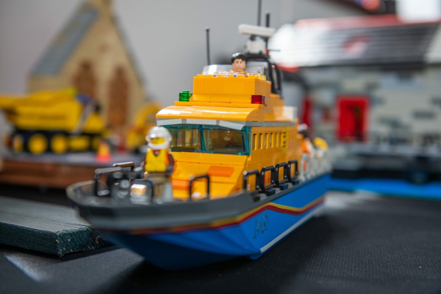 Exhibition of Lego Broughty Ferry landmarks at lifeboat station