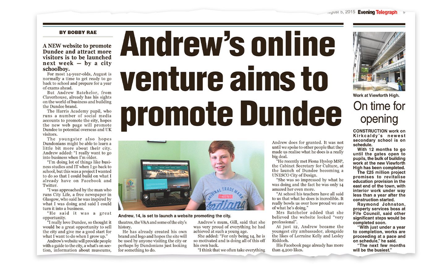 ANDREW BATCHELOR: Celebrating 10 years of Dundee Culture