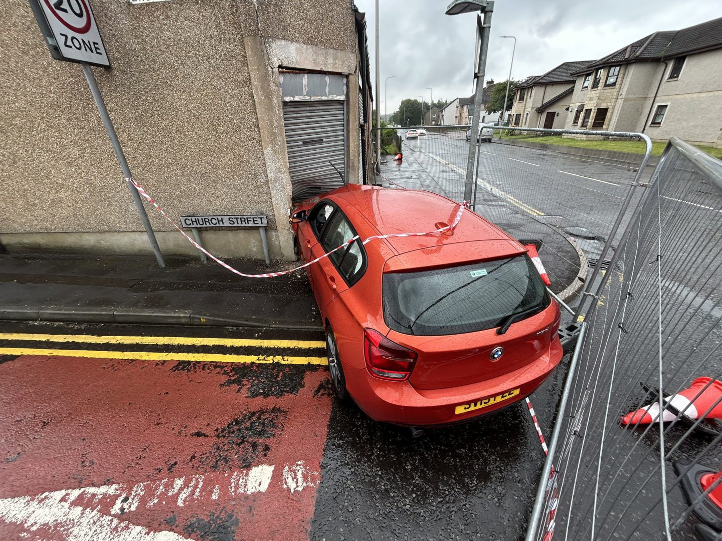 BMW crashes into former chip shop in Cowdenbeath