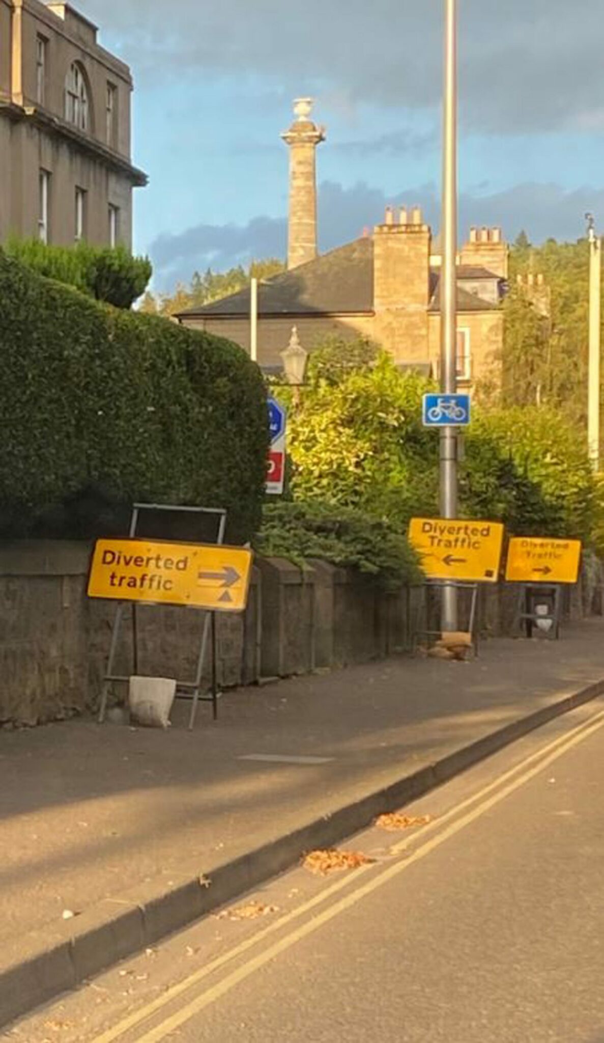 Confusion over Perth diversion signs during roadworks