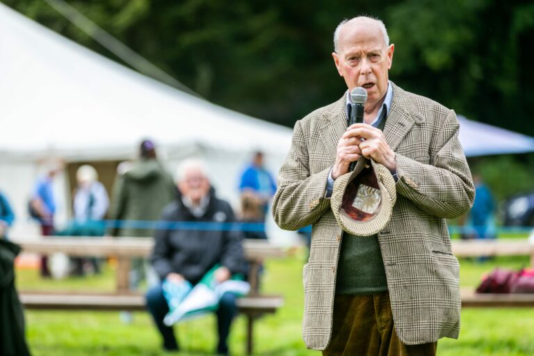 Cortachy Highland Games crowd honour late Lord Airlie