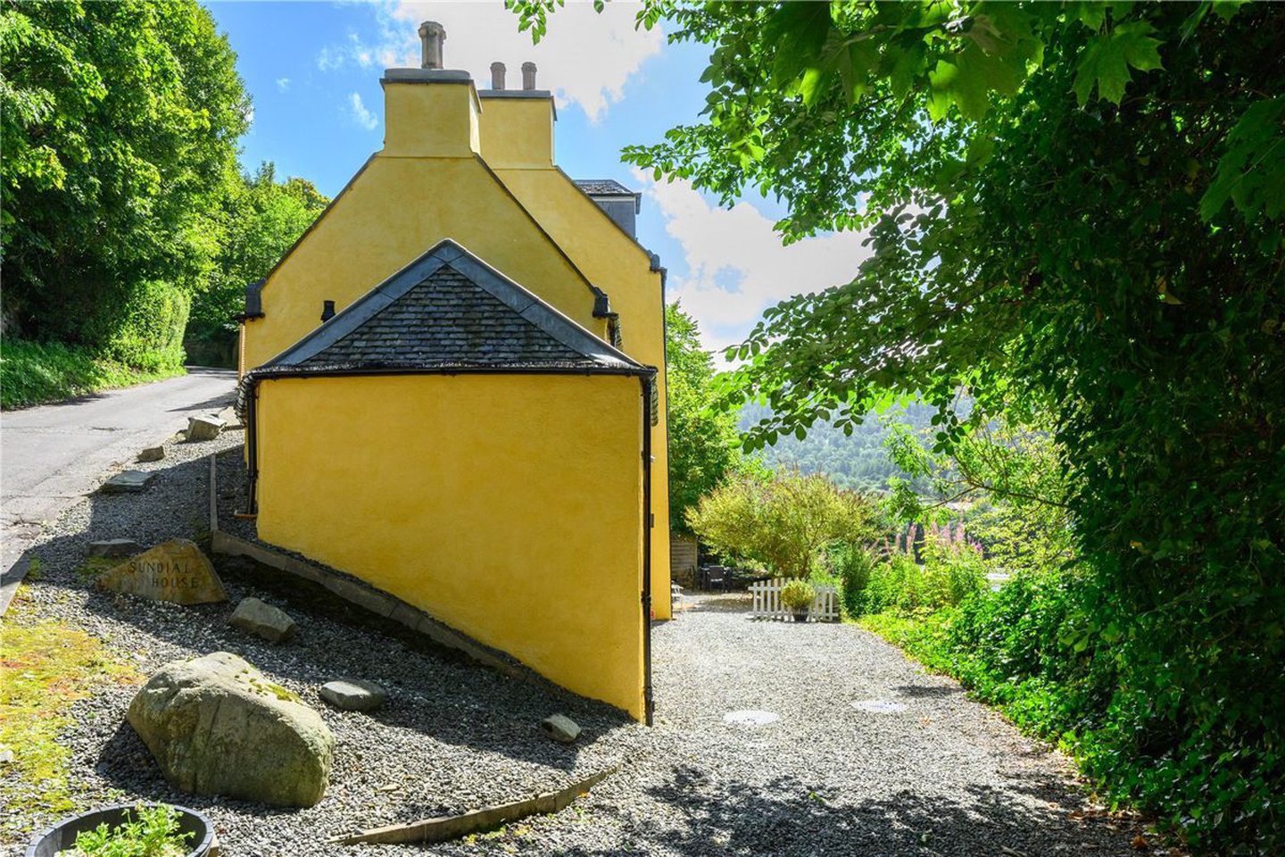 Sundial House: Huge yellow home in Dunkeld for sale at £675k