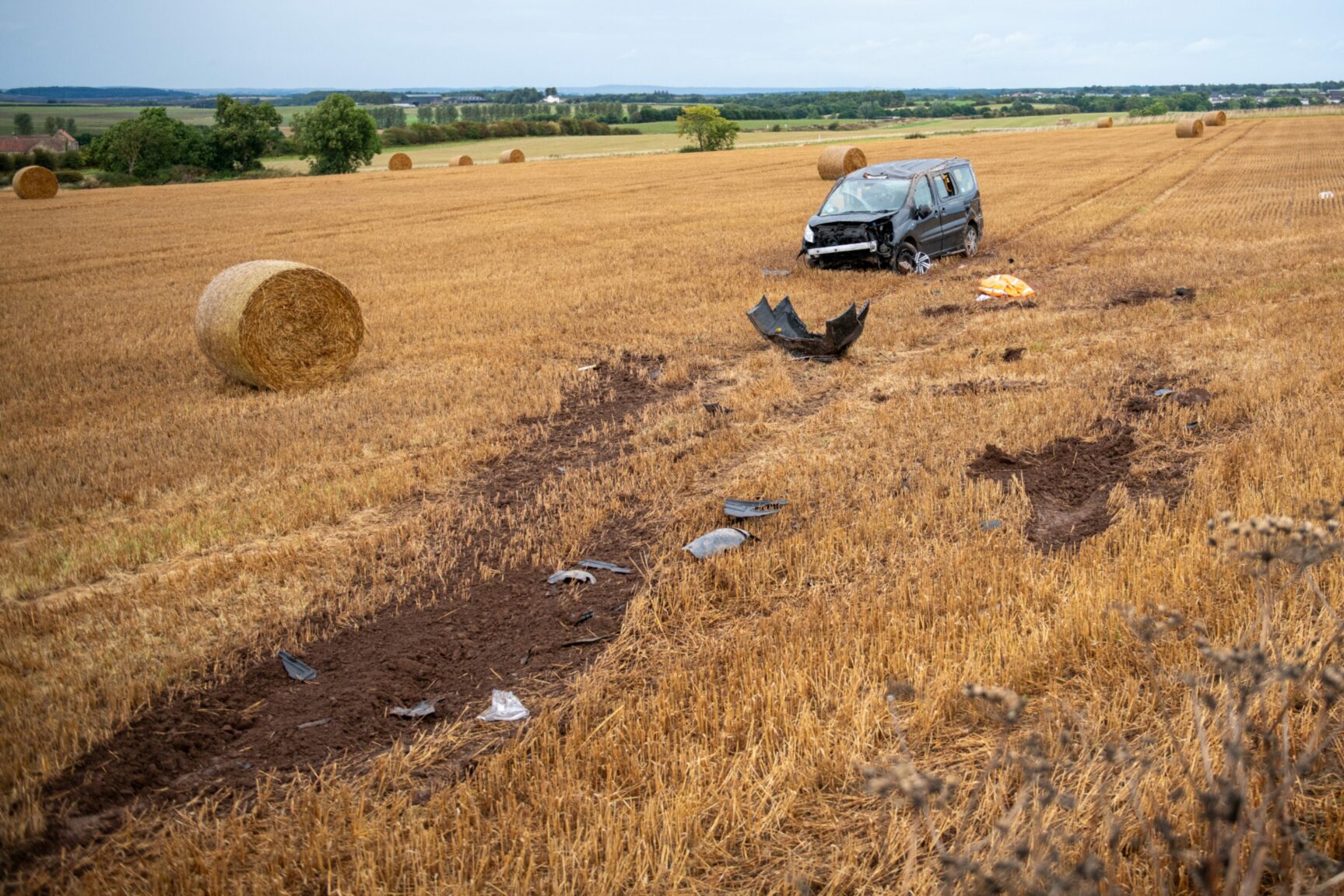 Three people in hospital after A91 crash near Guardbridge