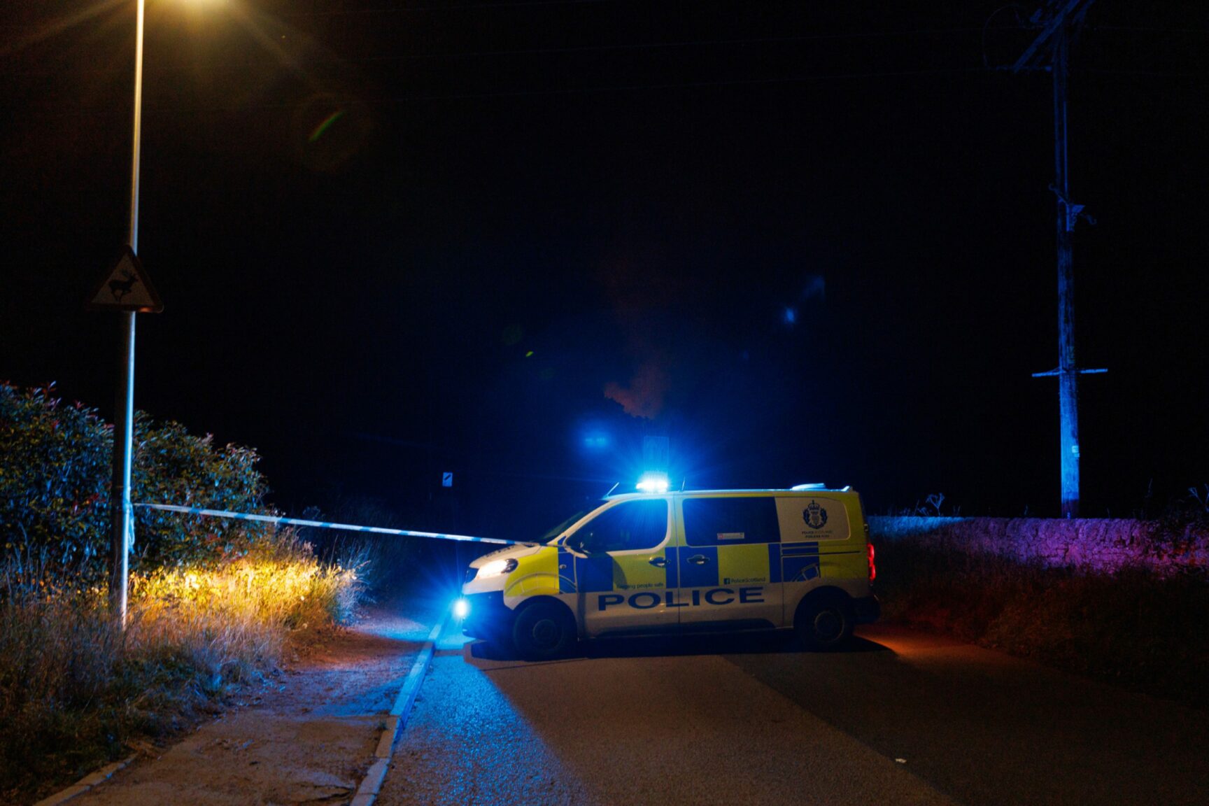 Over 200 straw bales on fire near Springfield in Fife