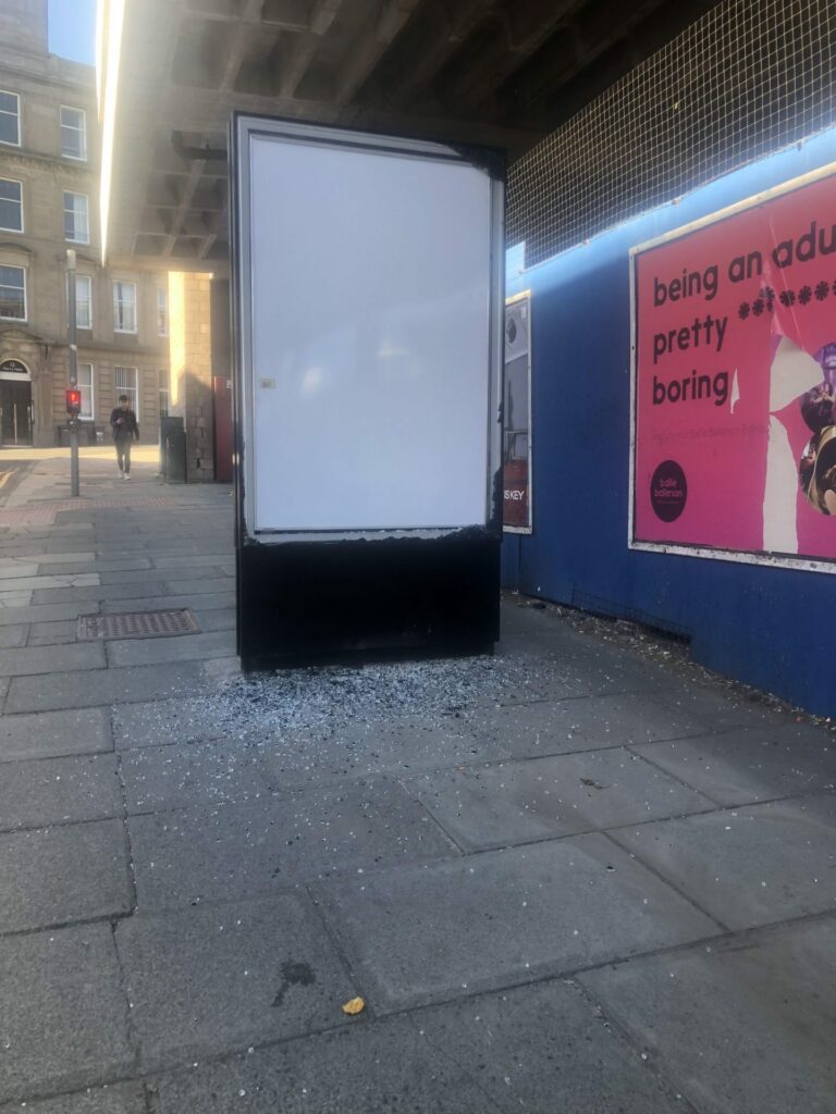 New BT Street Hub in Dundee smashed before it's even in use