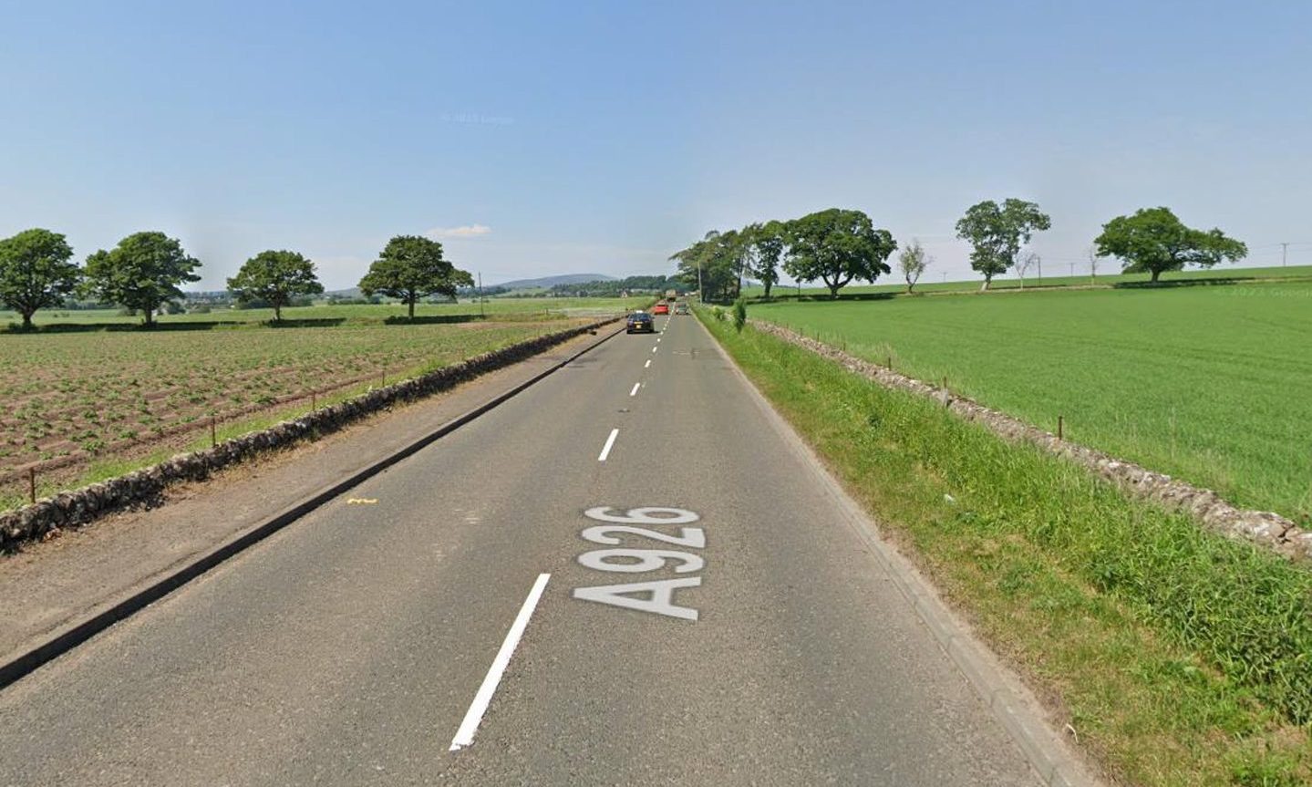 Crew tackles car fire on road between Forfar and Kirriemuir