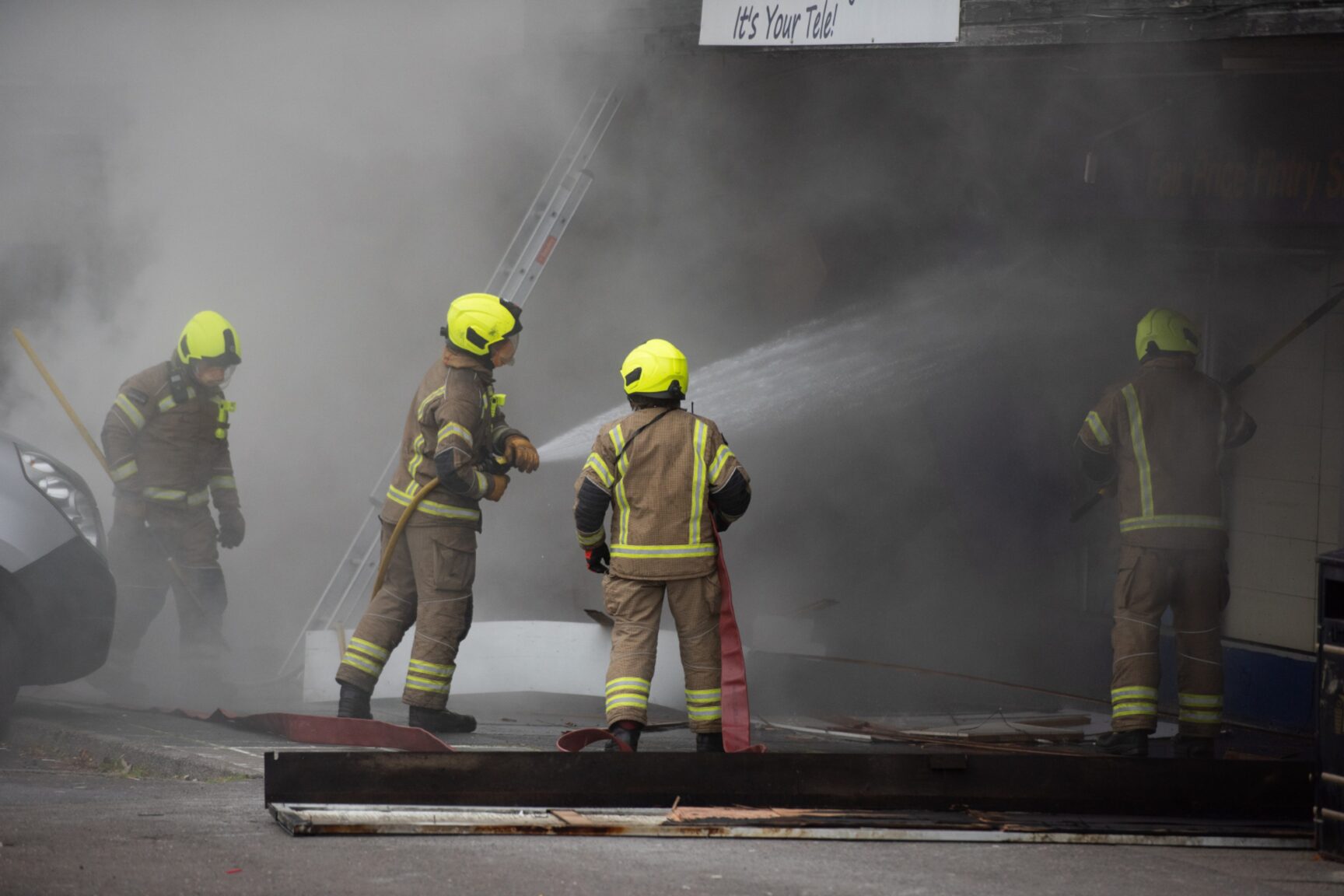 Woman taken to hospital after fire at shop in Fintry, Dundee