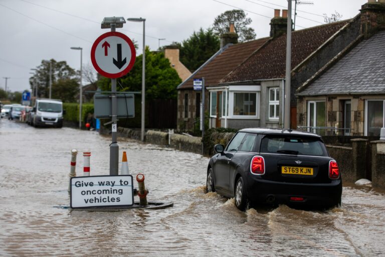 Storm Babet leaves roads in Cupar and Pitscottie under water