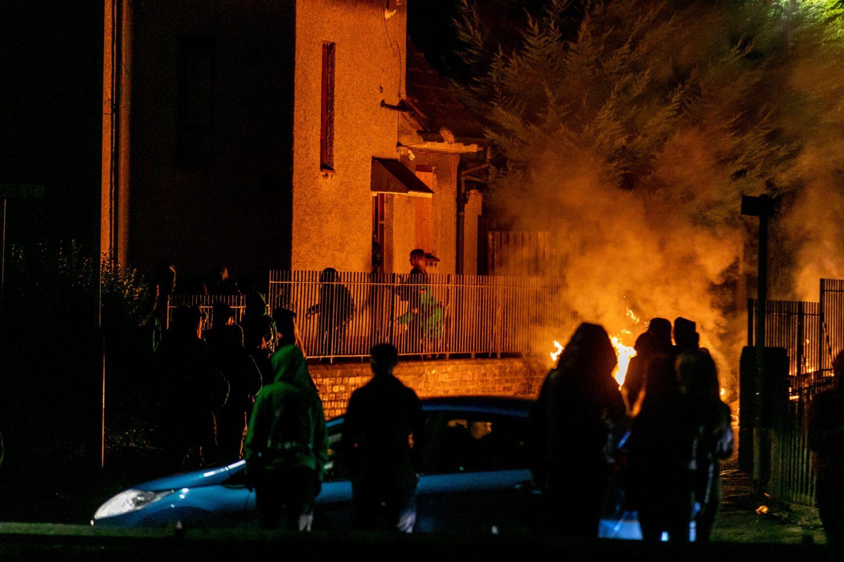 Riot police descend on Kirkton as Halloween trouble flares again