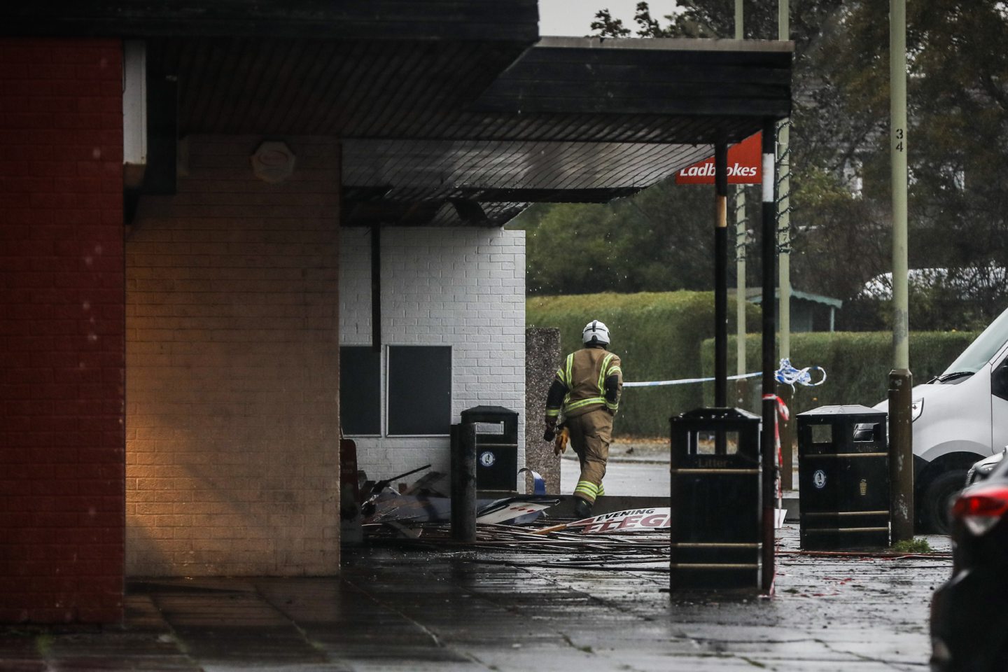 Fintry shop fire: Woman still in hospital as probe continues