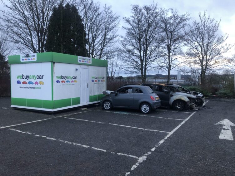 Two cars near Dundee webuyanycar unit treated as wilful