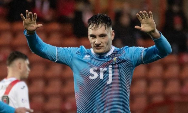 Ex-Dunfermline star Josh Edwards celebrates Charlton promotion