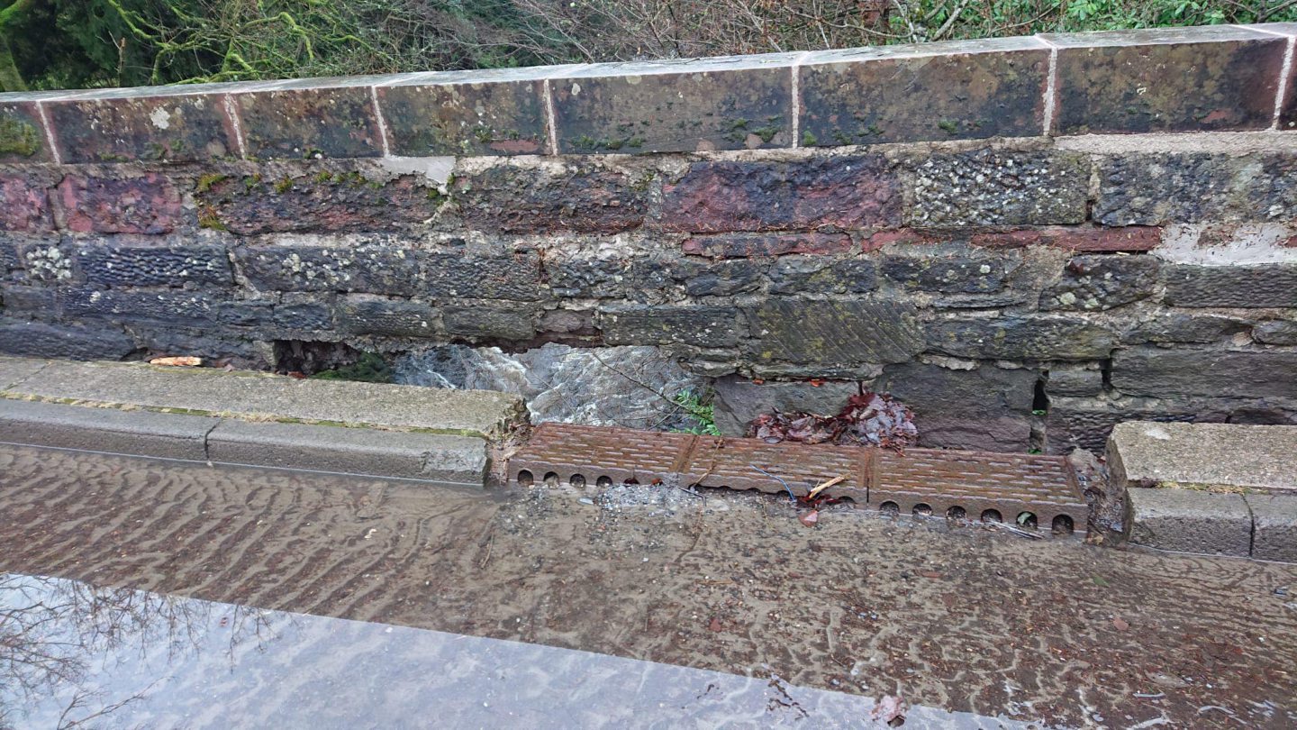 Bridge of Cally flood water smashes through historic crossing again