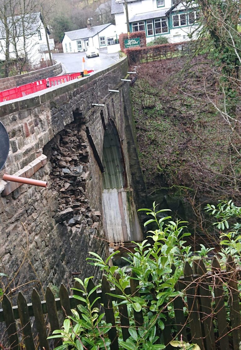Bridge of Cally flood water smashes through historic crossing again