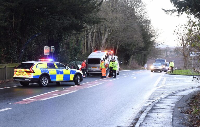 A985 Fife crash: Pensioner taken to hospital