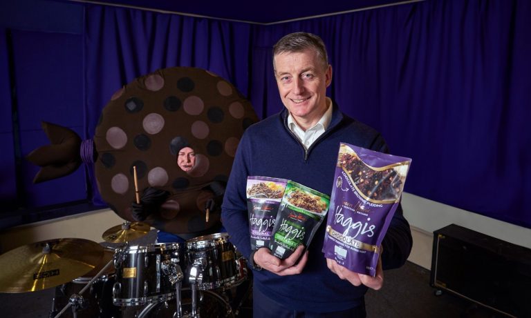 Perthshire butcher Simon Howie introduces chocolate haggis