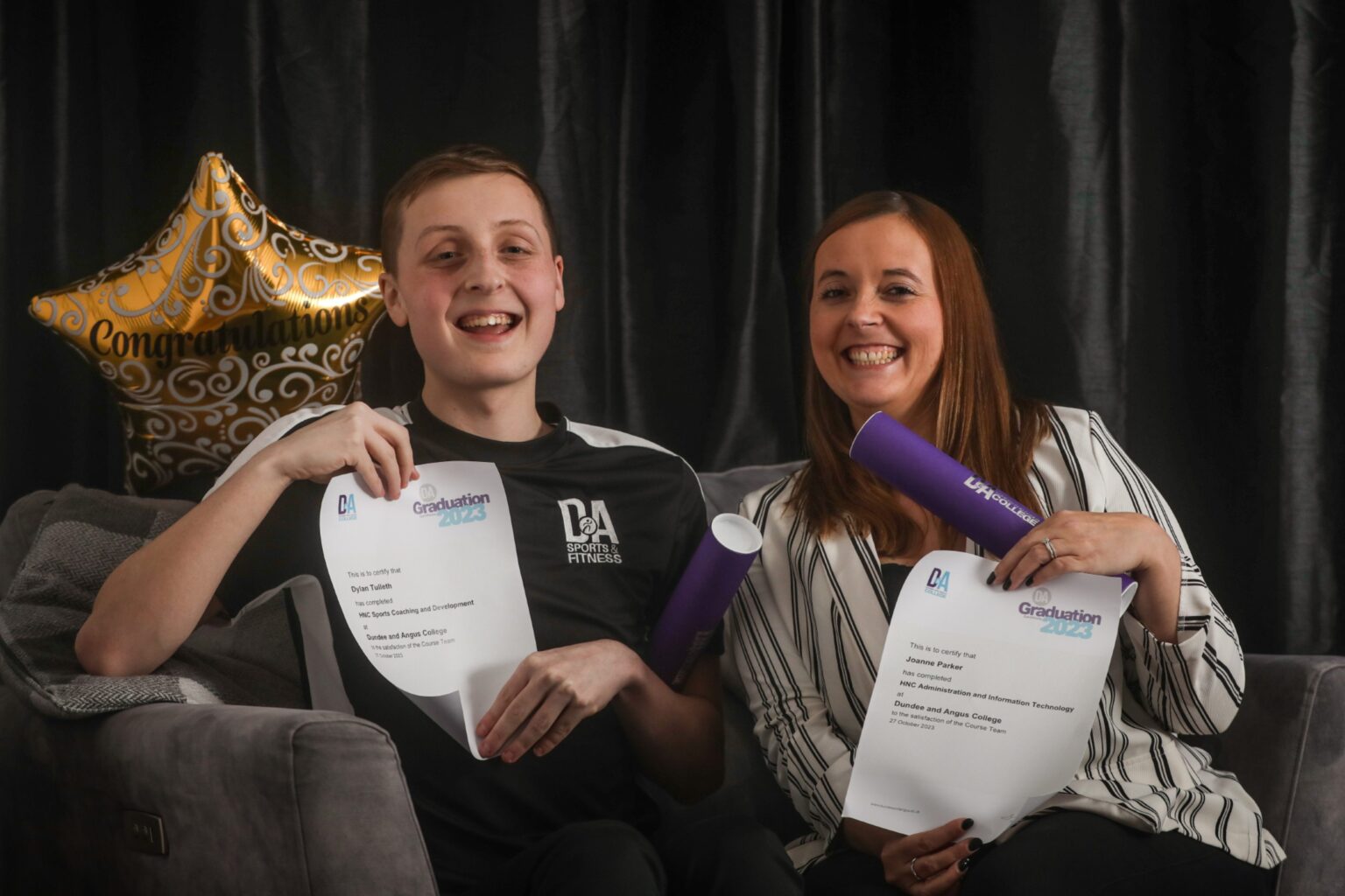 Mum and son graduate Dundee and Angus College together