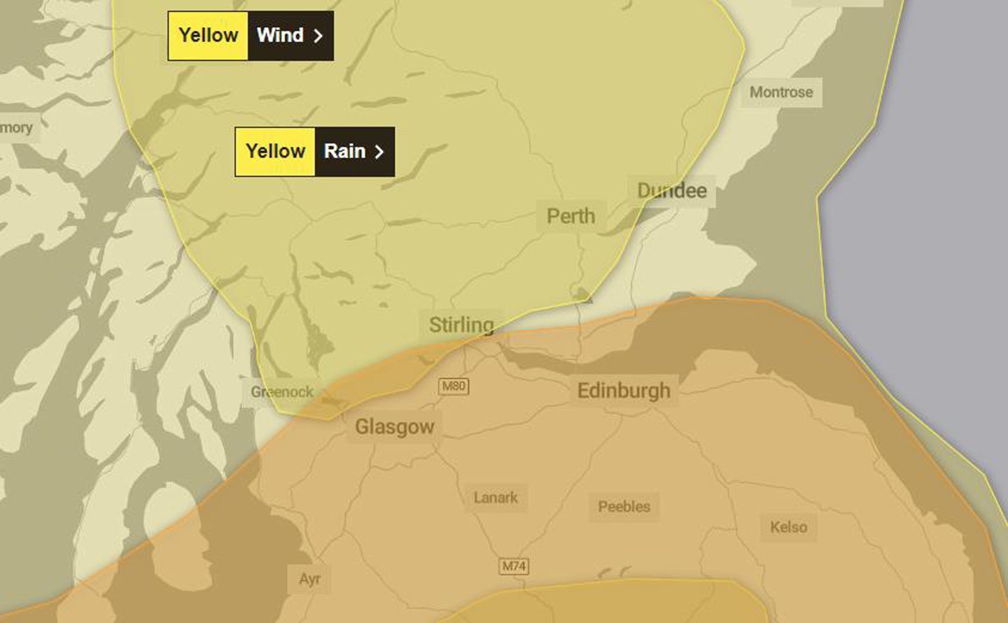 Storm Isha: Amber warning for wind in parts of Fife & Stirling