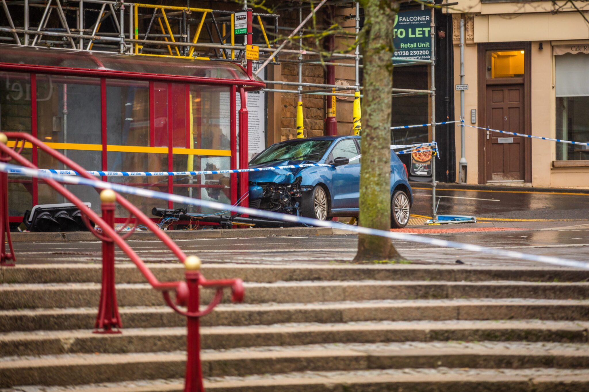 Man charged after car crashes into Crieff scaffolding as A85 shut