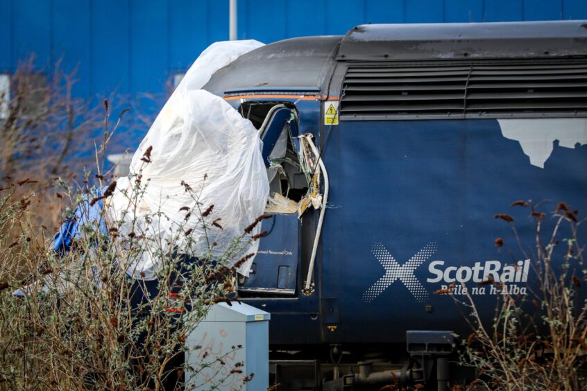 Train damaged during Storm Gerrit vandalised near Dundee station