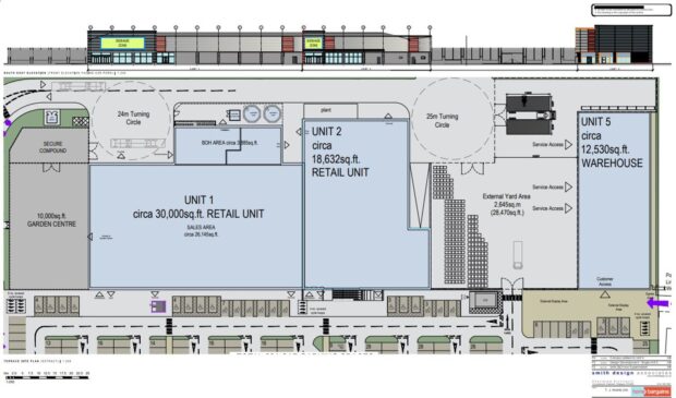 Home Bargains Arbroath retail park revised to include builders' merchant