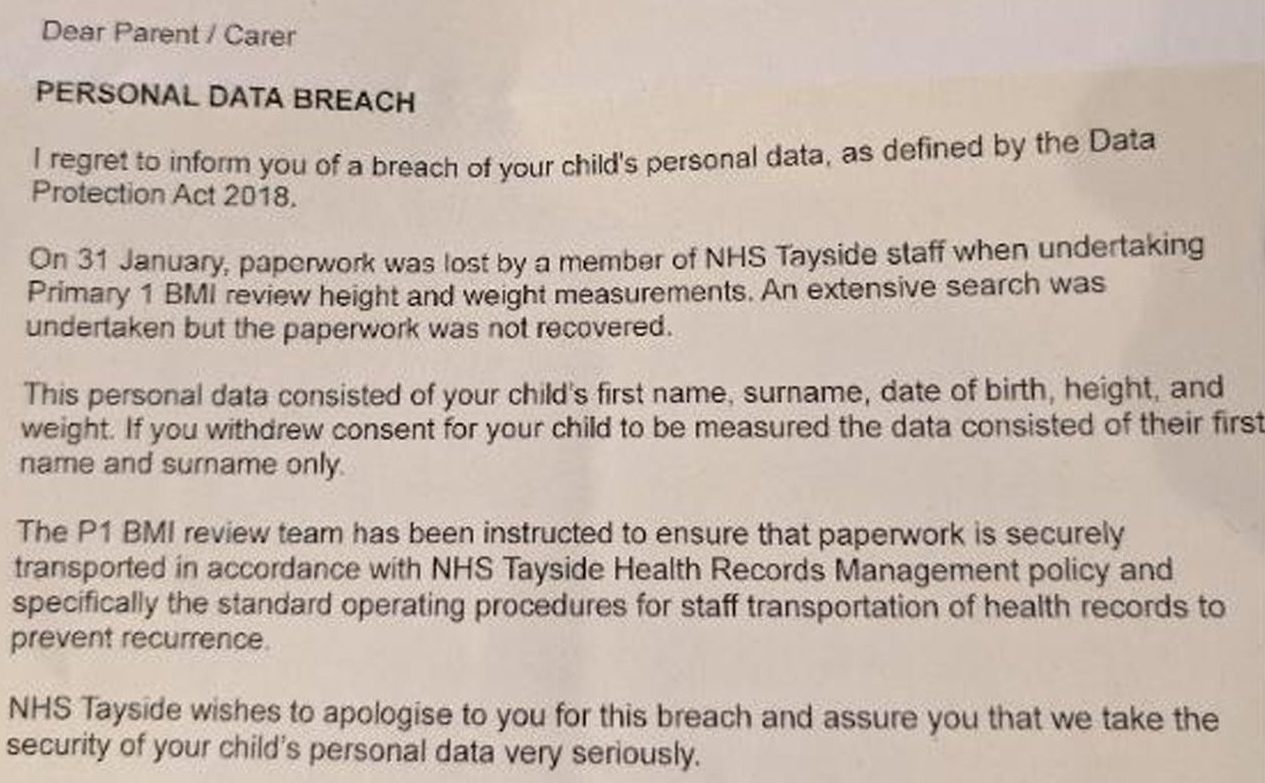 Eastern Primary: NHS data breach as paperwork for P1 pupils lost