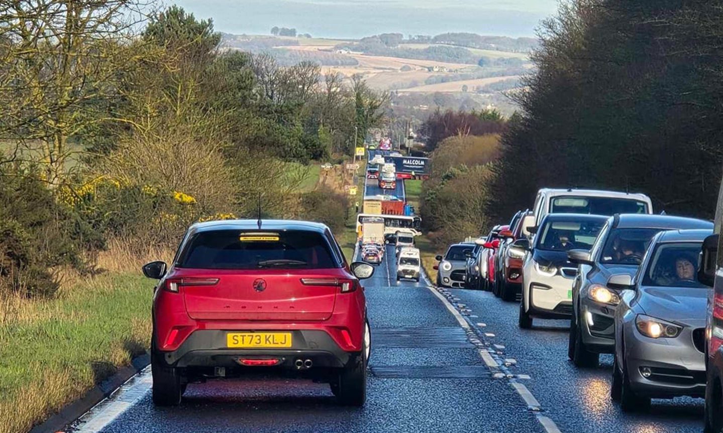 Two in hospital after Fife crash