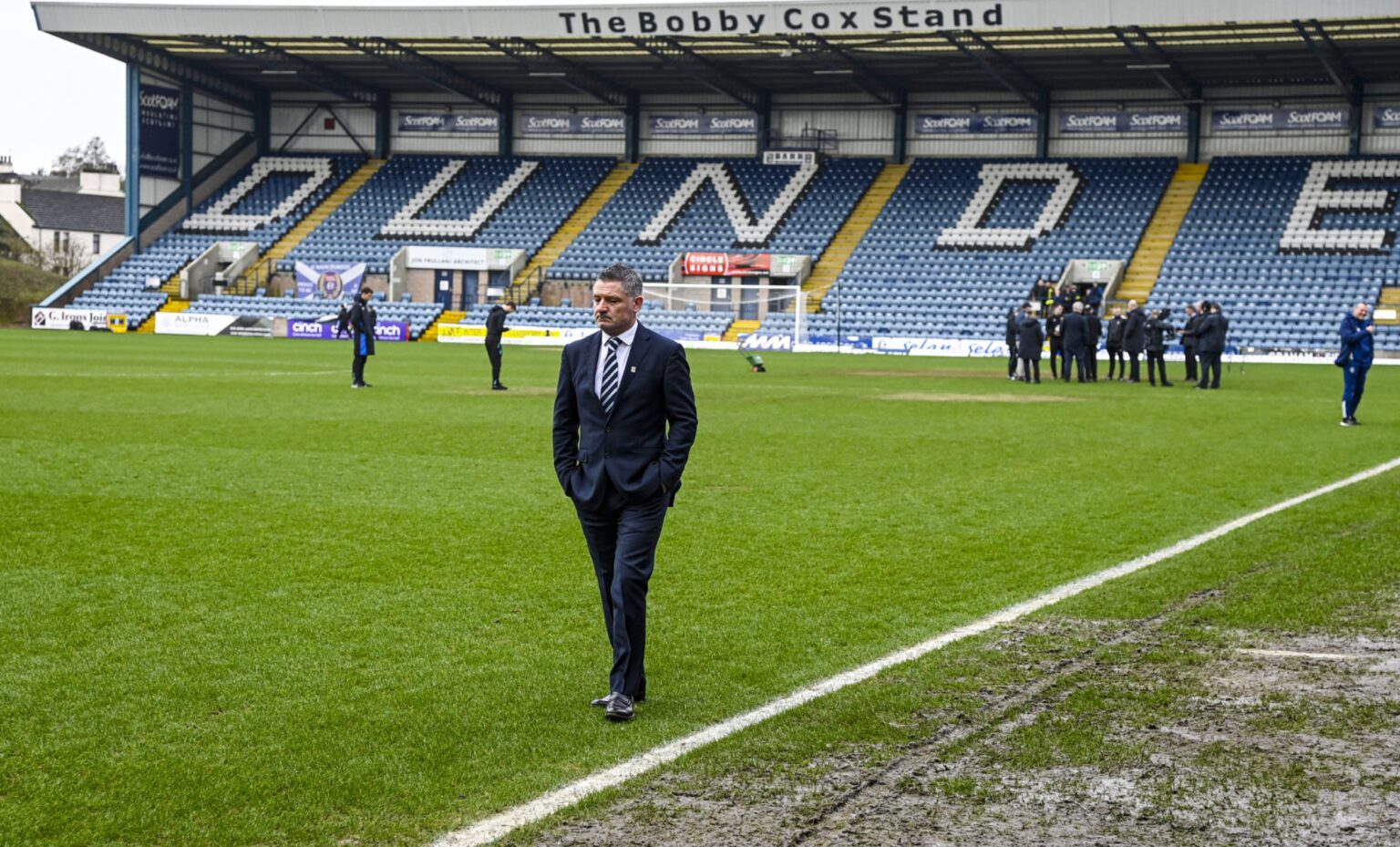 Dundee FC boss Tony Docherty reacts to Rangers postponement