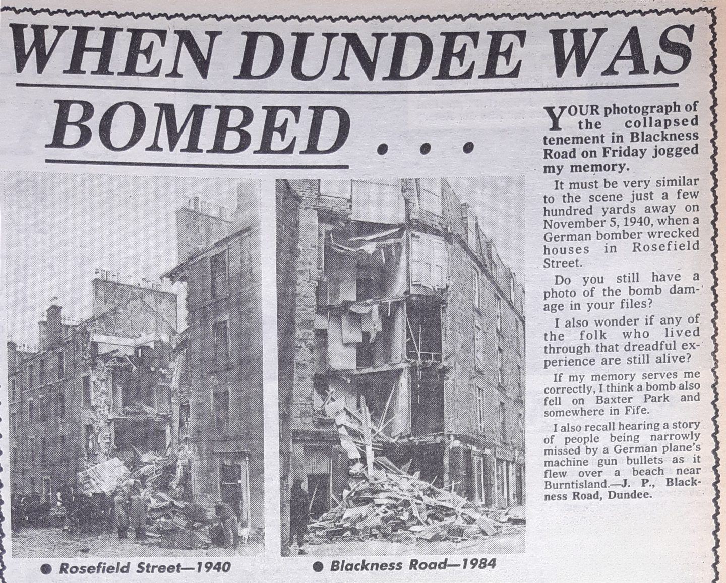 Dundee workers minutes from death in 1984 tenement collapse
