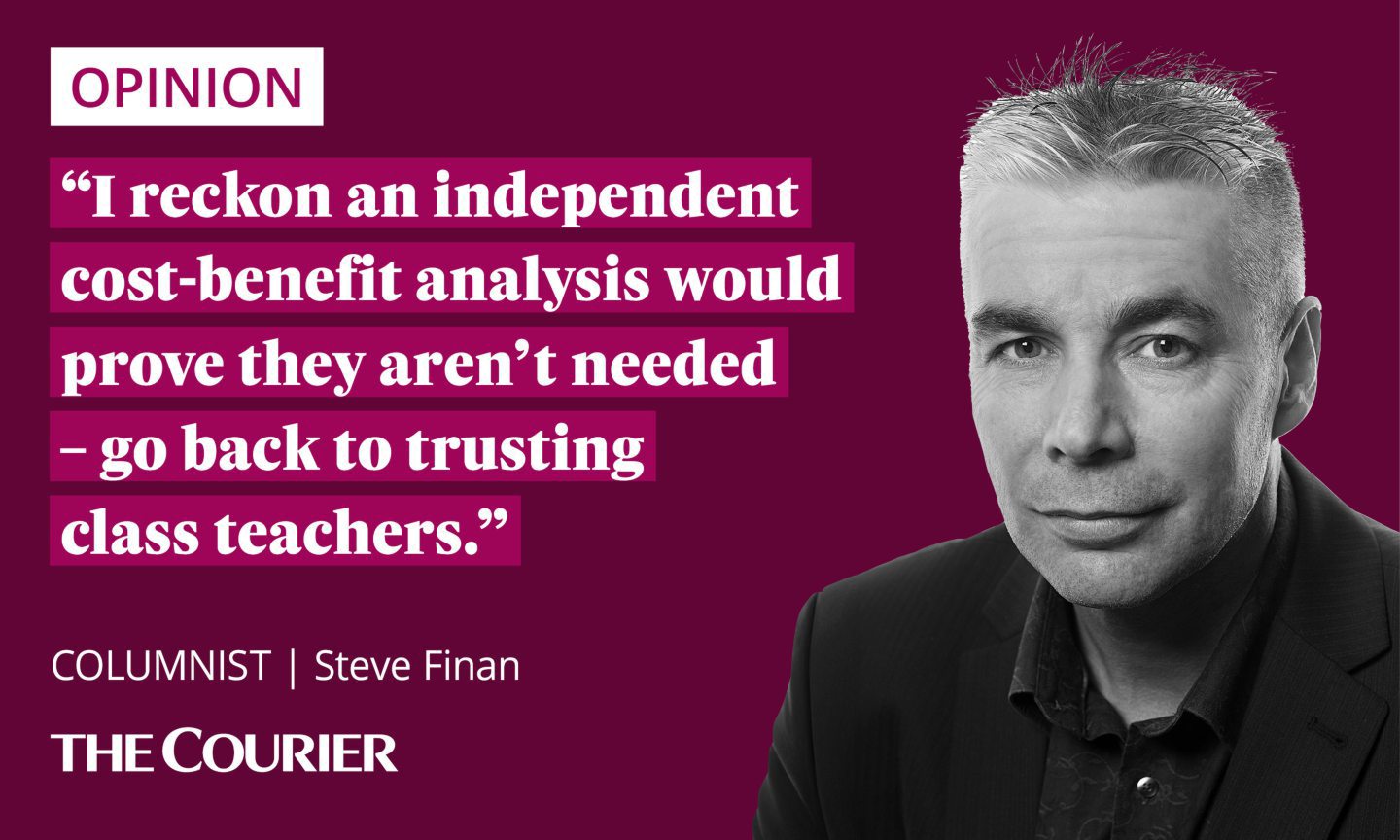STEVE FINAN: Merge Dundee and Angus education departments