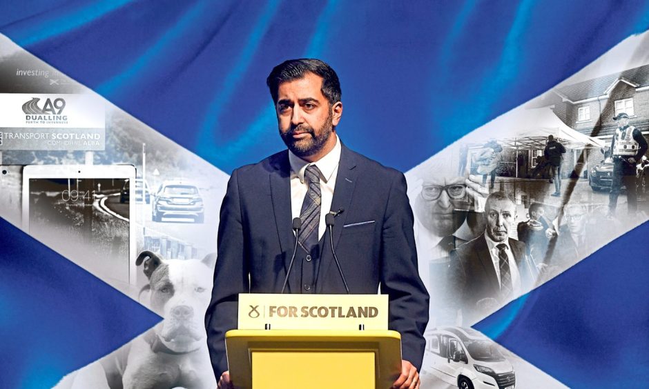 Racist graffiti aimed at Humza Yousaf in Broughty Ferry