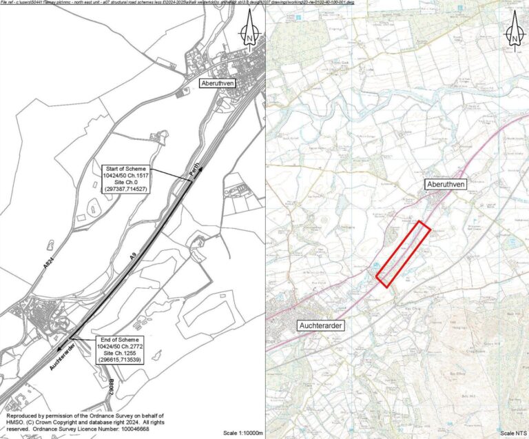 A9: Convoy system during overnight roadworks near Auchterarder