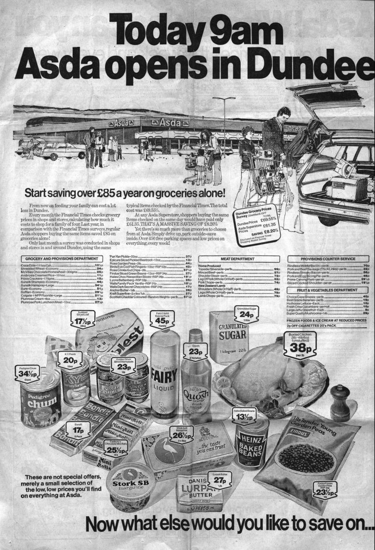 Asda Kirkton vowed to 'ease burden' for Dundee shoppers in 1977