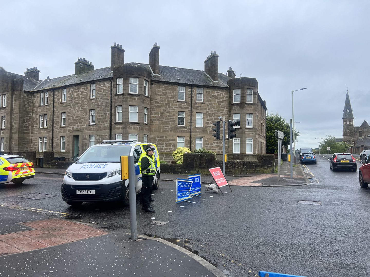 Man taken to hospital after crash on Queen Street, Broughty Ferry