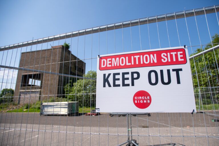 Demolition of Dundee NCR building starts as part of stadium work