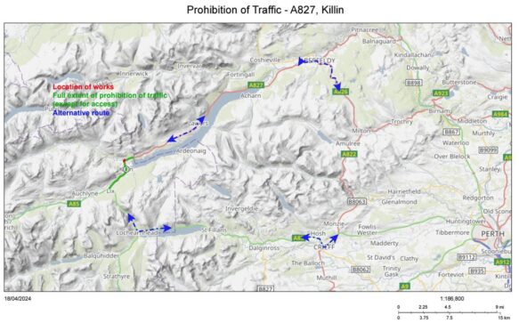 Killin roadworks leading to 70-mile diversion postponed
