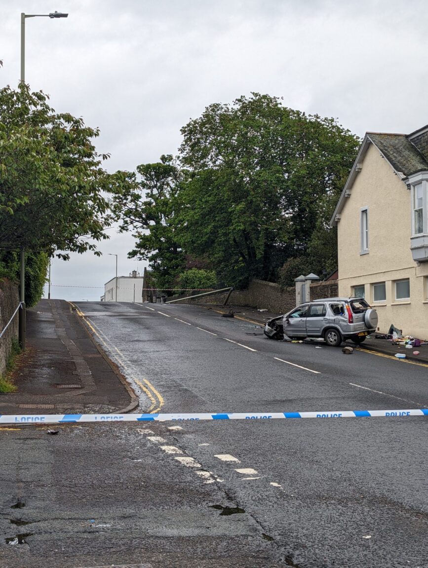 Man taken to hospital after crash on Queen Street, Broughty Ferry
