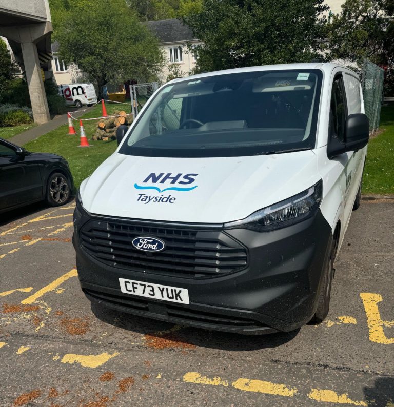 NHS Tayside 'sorry' as van parks across hospital disabled bays