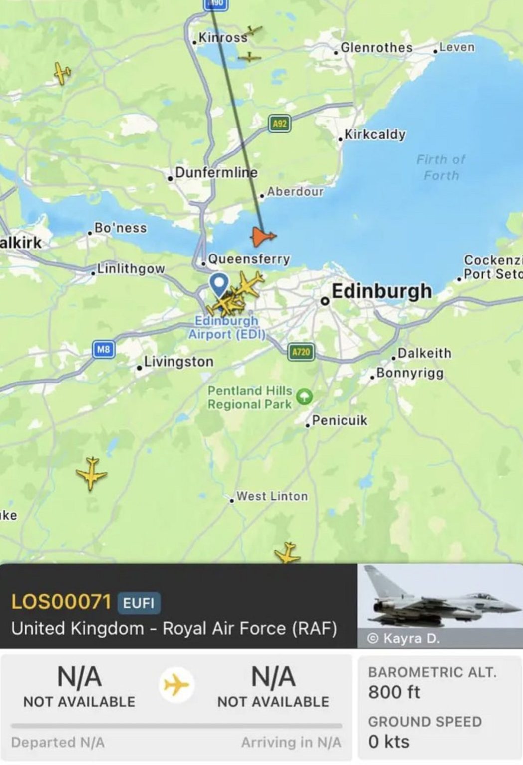 Why RAF Typhoon jets were seen flying low over Fife & Angus