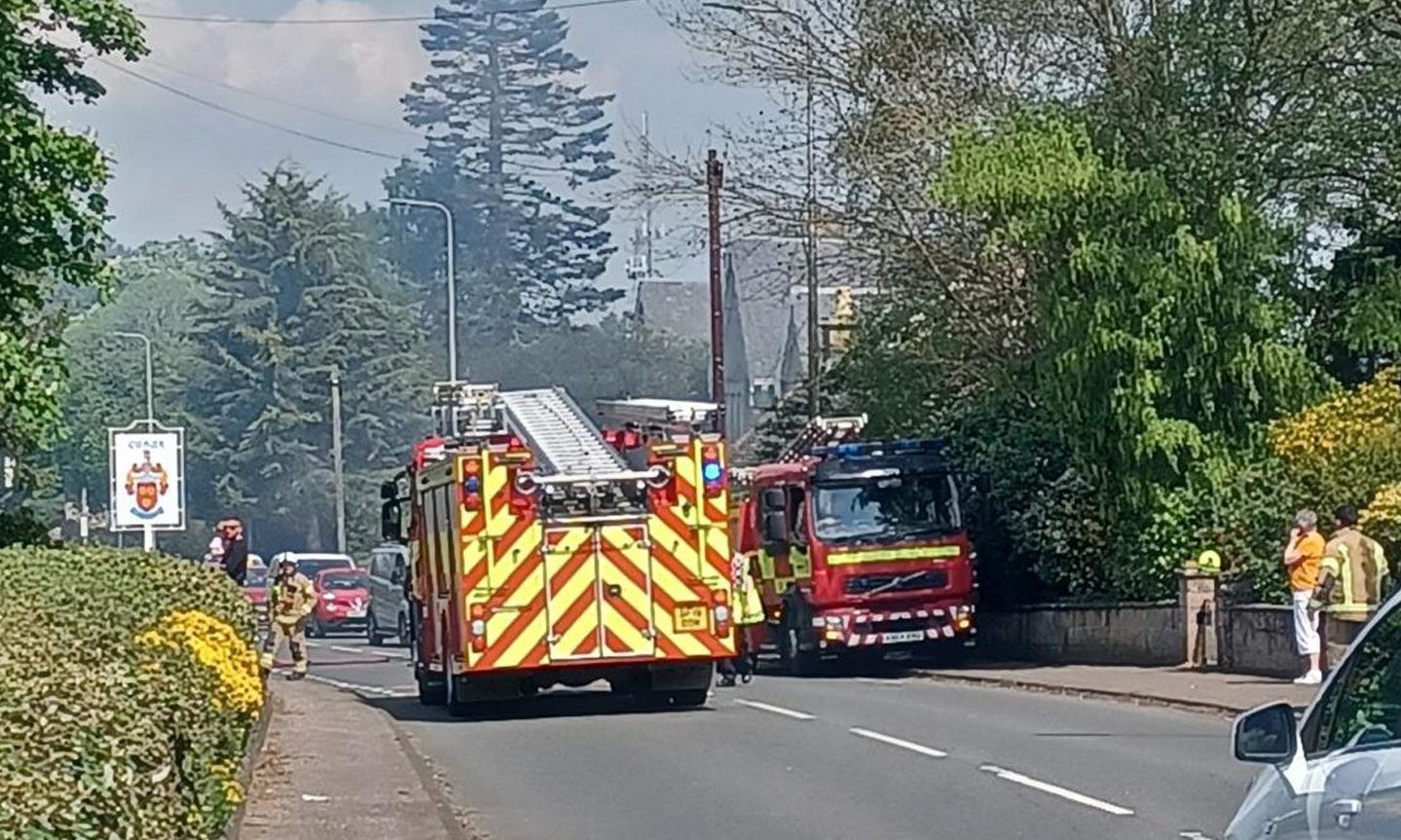 Firefighters tackle blaze at house near Cupar