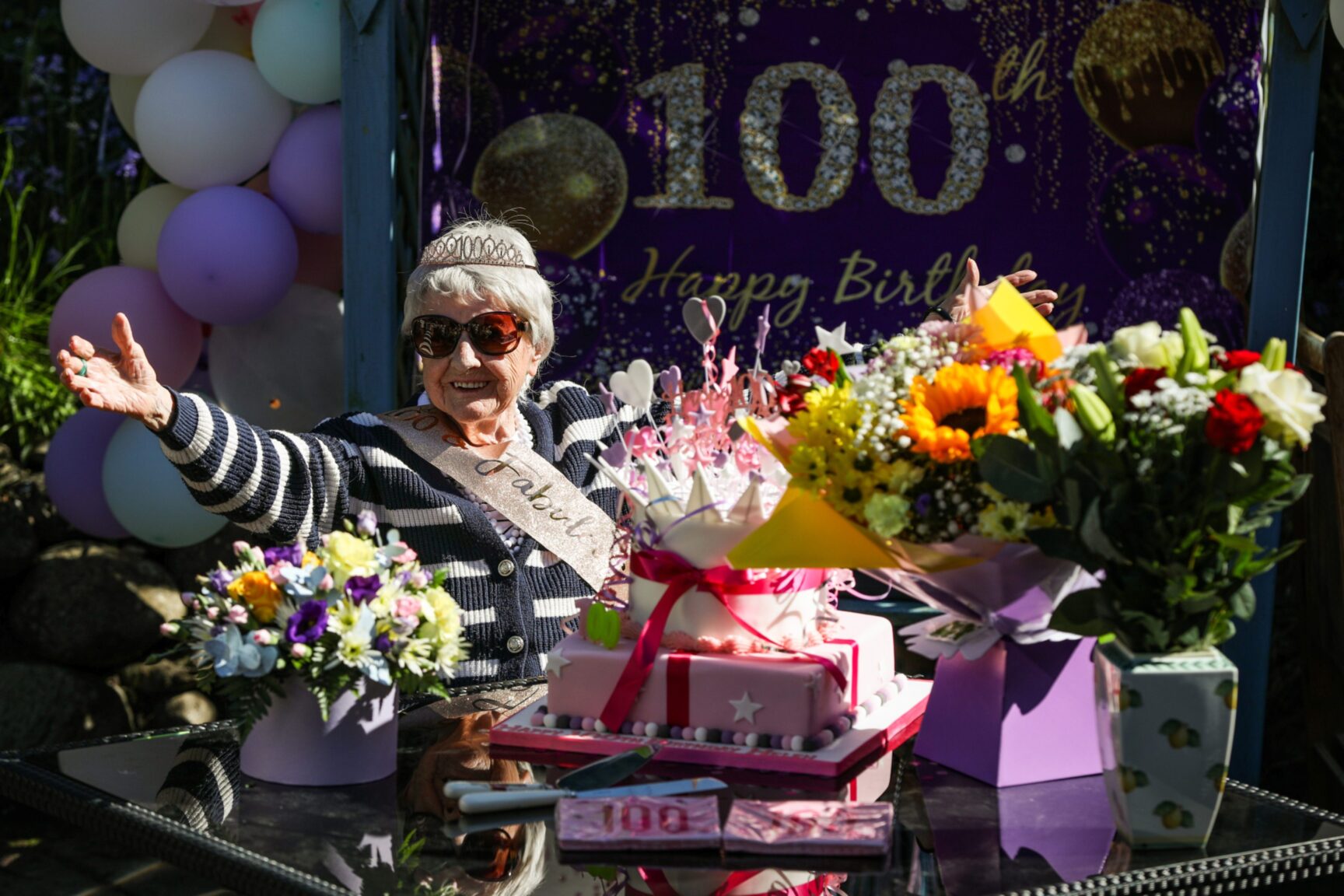 Dundee's Helen Stewart sings Puppet on a String on 100th birthday