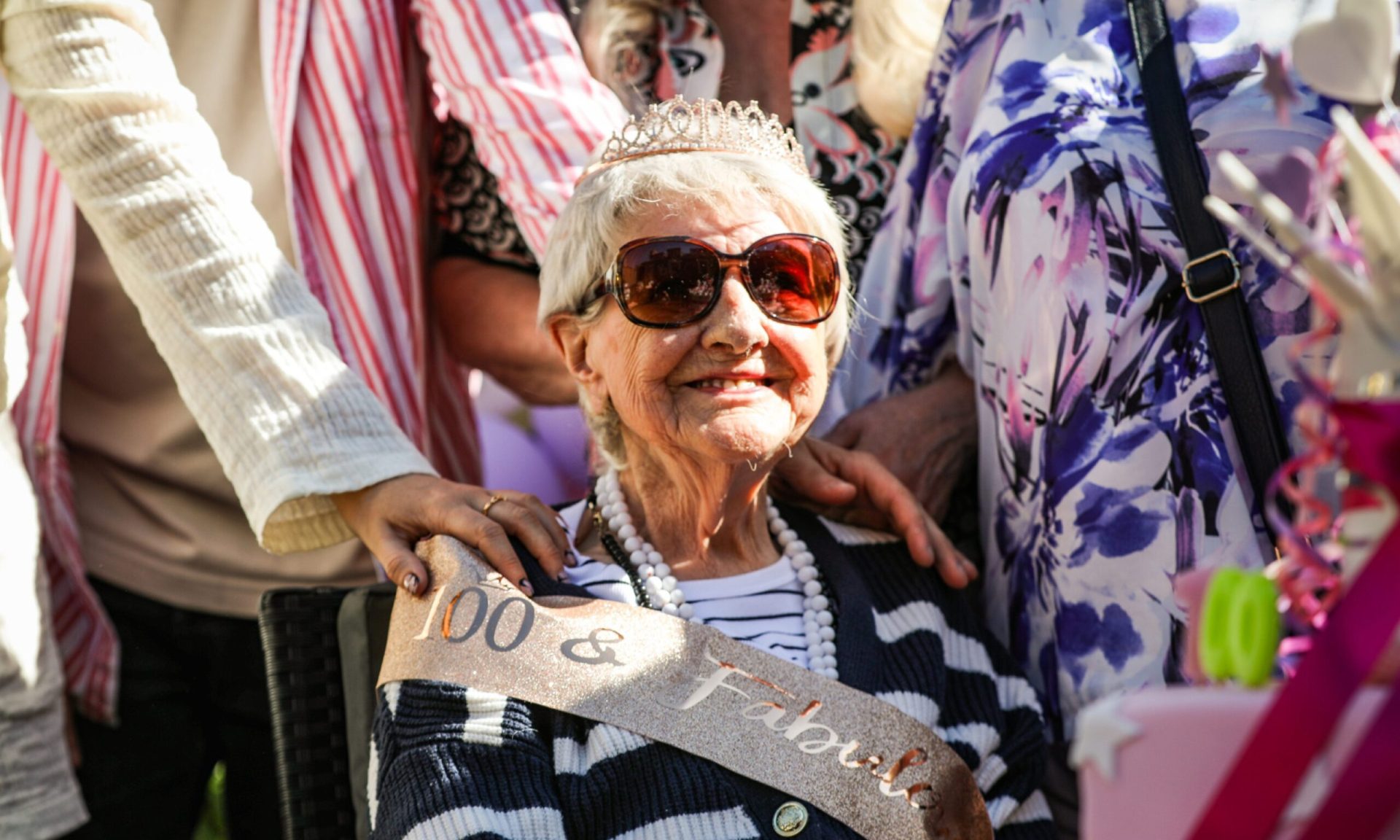 Dundee's Helen Stewart sings Puppet on a String on 100th birthday